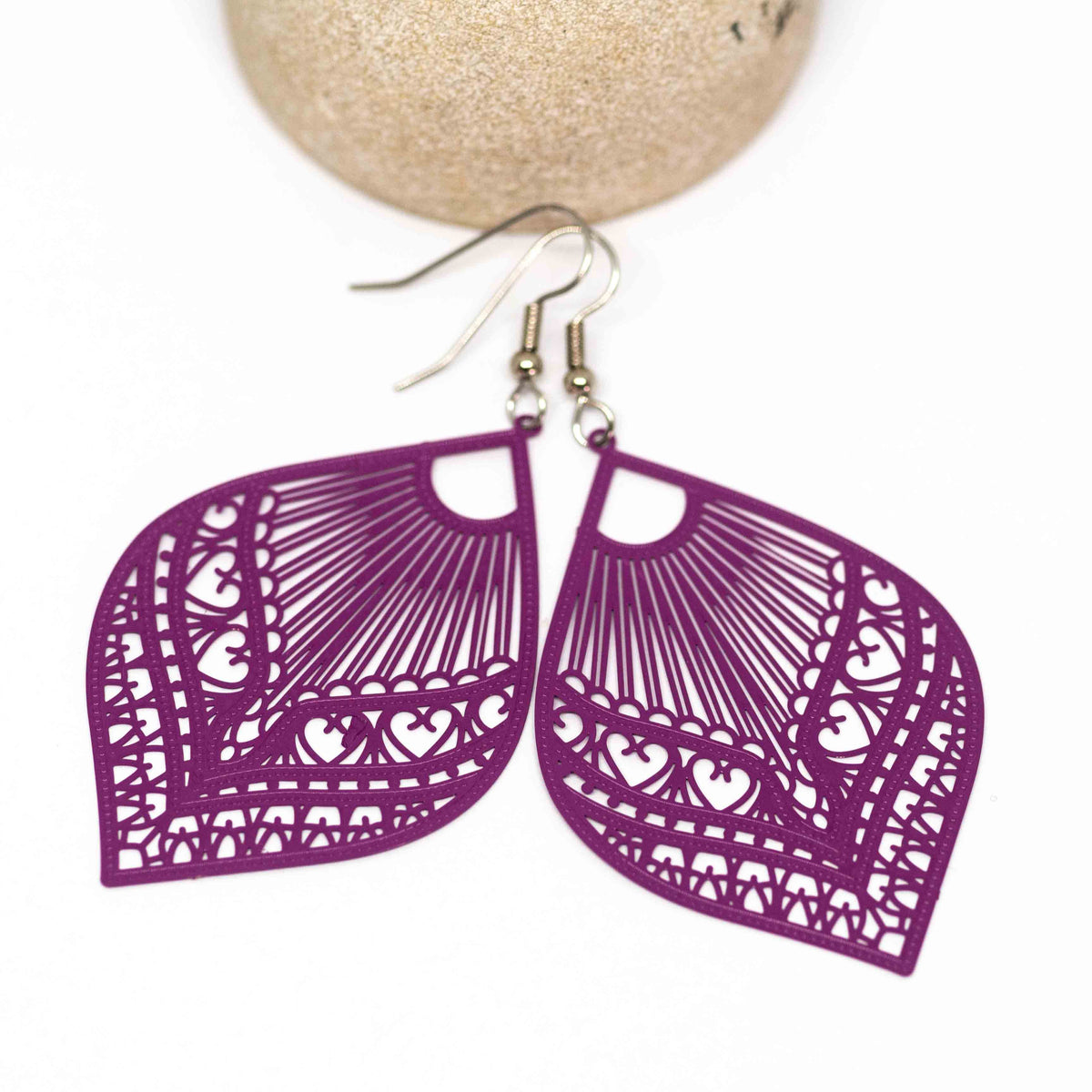 Purple Filigree Teardrop Earrings – Alliecat Design Studio (ADS)